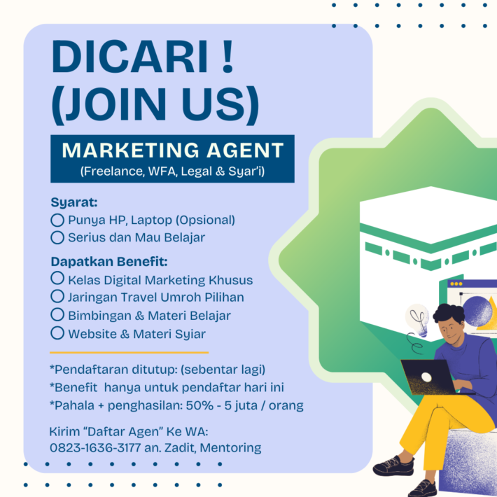 Lowongan Marketing Agen 2024: Freelance, WFH, Gratis Pelatihan
